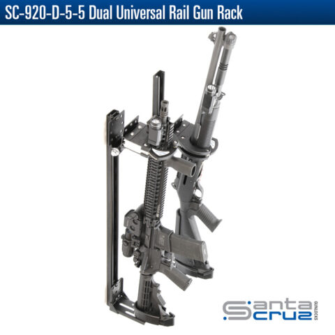 MODEL SC-920-D-5-5 DUAL UNIVERSAL RAIL GUN RACK | Santa Cruz Gun Locks LLC